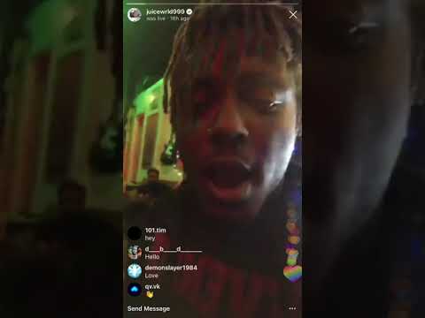 Juice wrld Freestyle on instagram live - YouTube