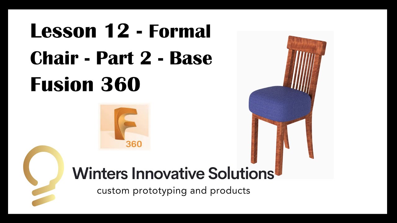 Lesson 12 - Part 2 - Create a base for a formal chair using Fusion 360 ...