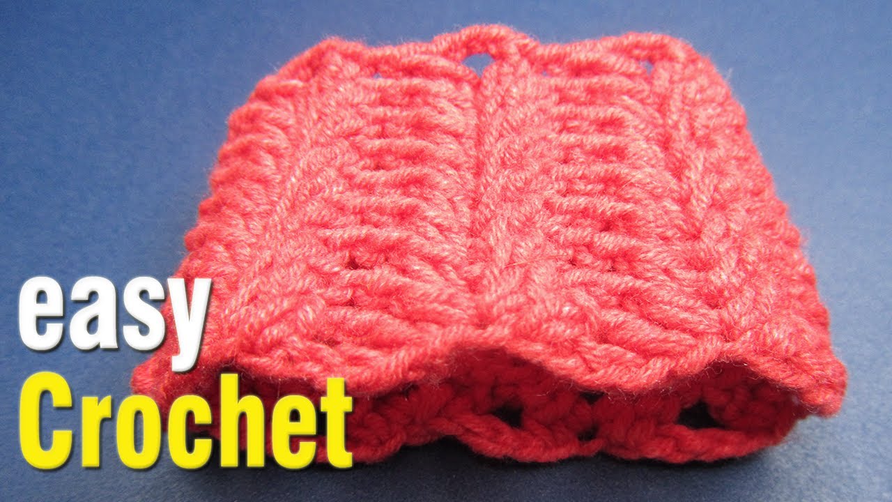 Crochet: How to Crochet Textured Stretchy Stitch Ribbing in the Round ...