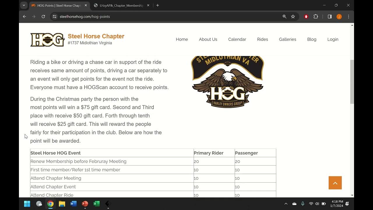 Steel Horse HOG Member Website Tutorial - YouTube