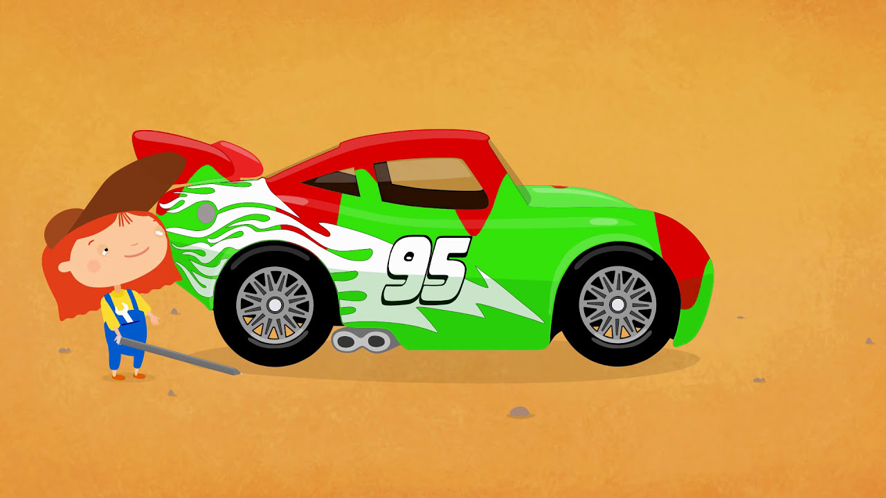 Coloring pages with Lightning McQueen. Cars colors with dr McWheelie. A ...