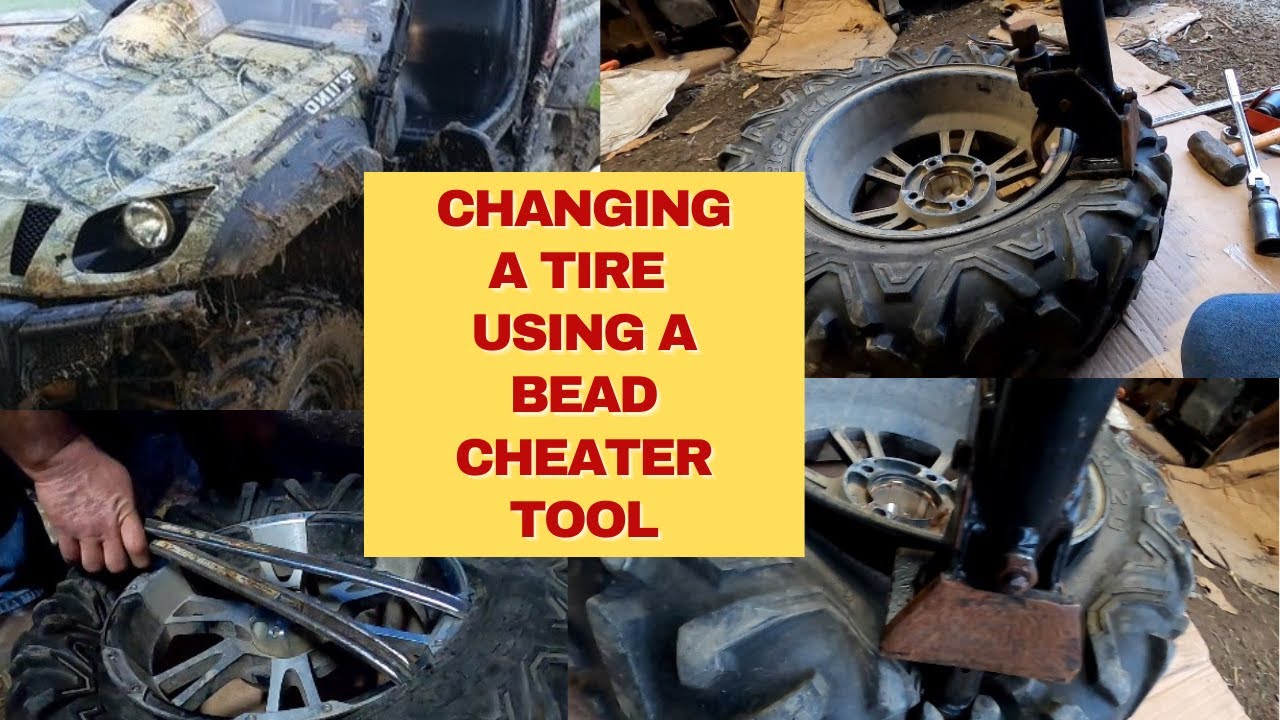 How To Change A Yamaha Rhino UTV Tire Using Bead Cheater Tool - YouTube