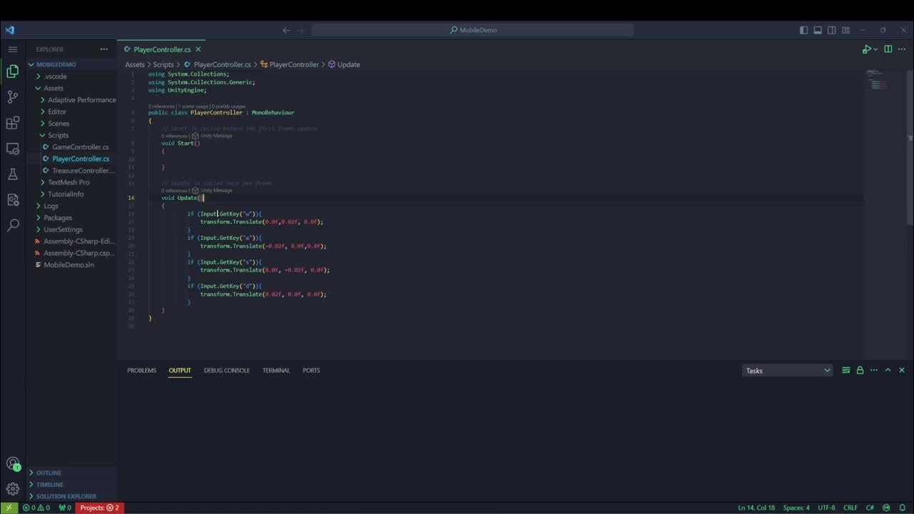 Intro to Unity: Player Controller Script - YouTube