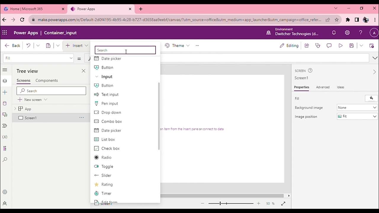 Lesson: 18 How to create Container Input in Power Apps. - YouTube