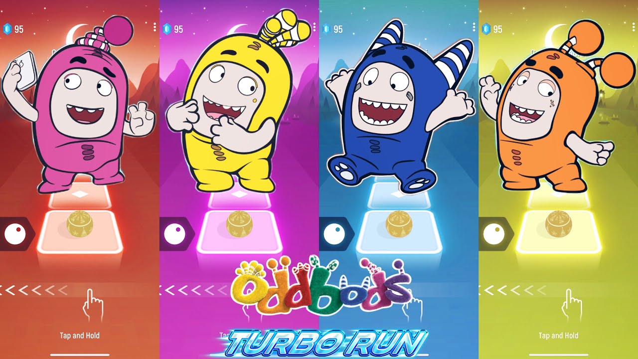 Oddbods Family : Newt Run vs Bubbles Run vs Pogo Run vs Slick Run ...