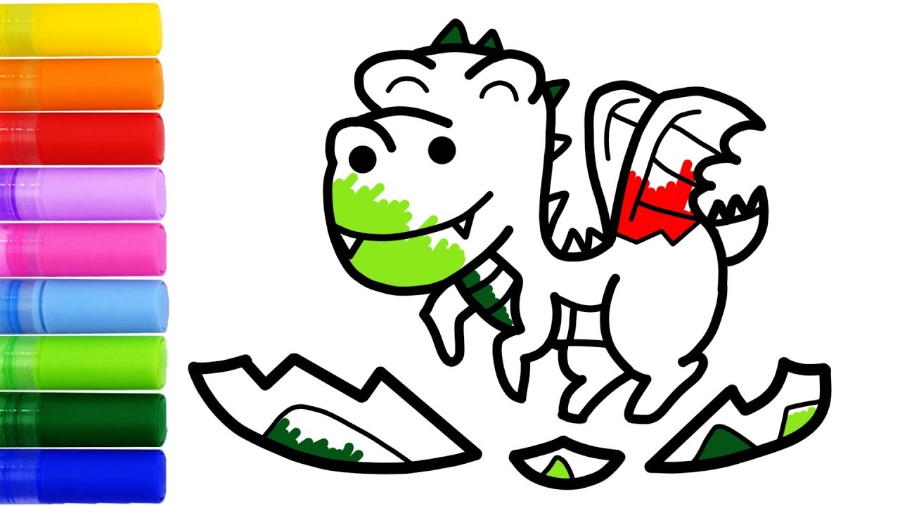 Baby Dragon | Zuzu Toy Art coloring pages - YouTube