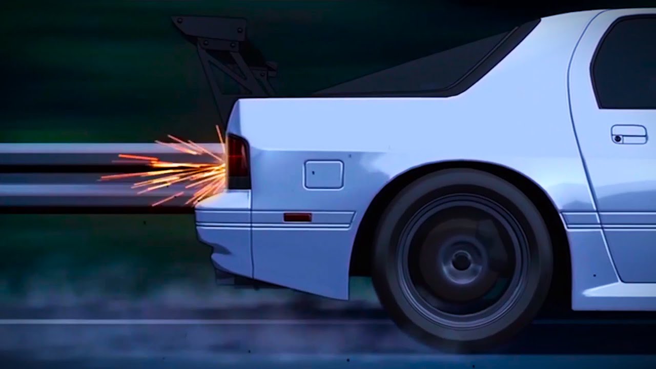 INITIAL D FIFTH STAGE - RYOSUKE TAPS THE GUARDRAIL - YouTube