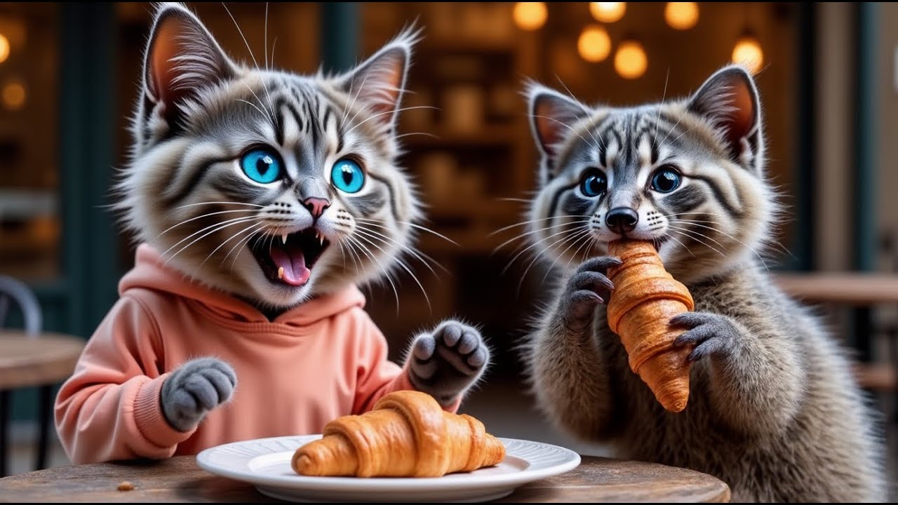 Talented Cat Bakes Fresh Croissants From Scratch - YouTube