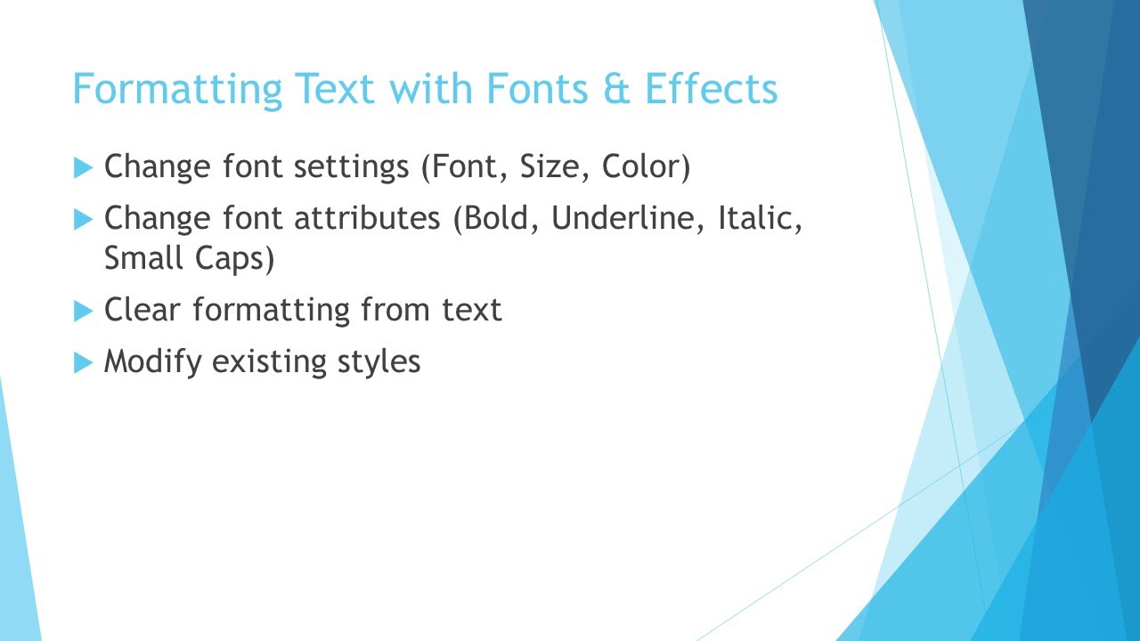 Word 2013 - Lesson 6 - Formatting Fonts & Effects - YouTube