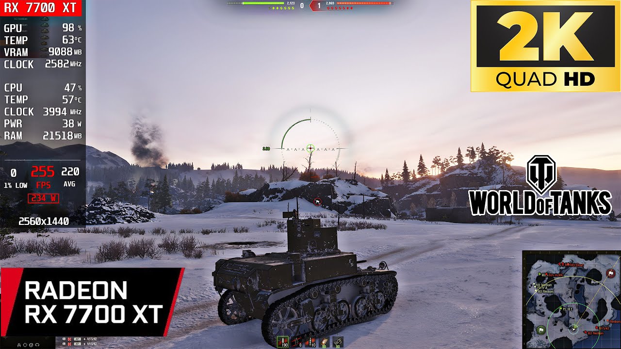 World of Tanks : RX 7700 XT 12GB (2K Maximum Graphics Settings) - YouTube