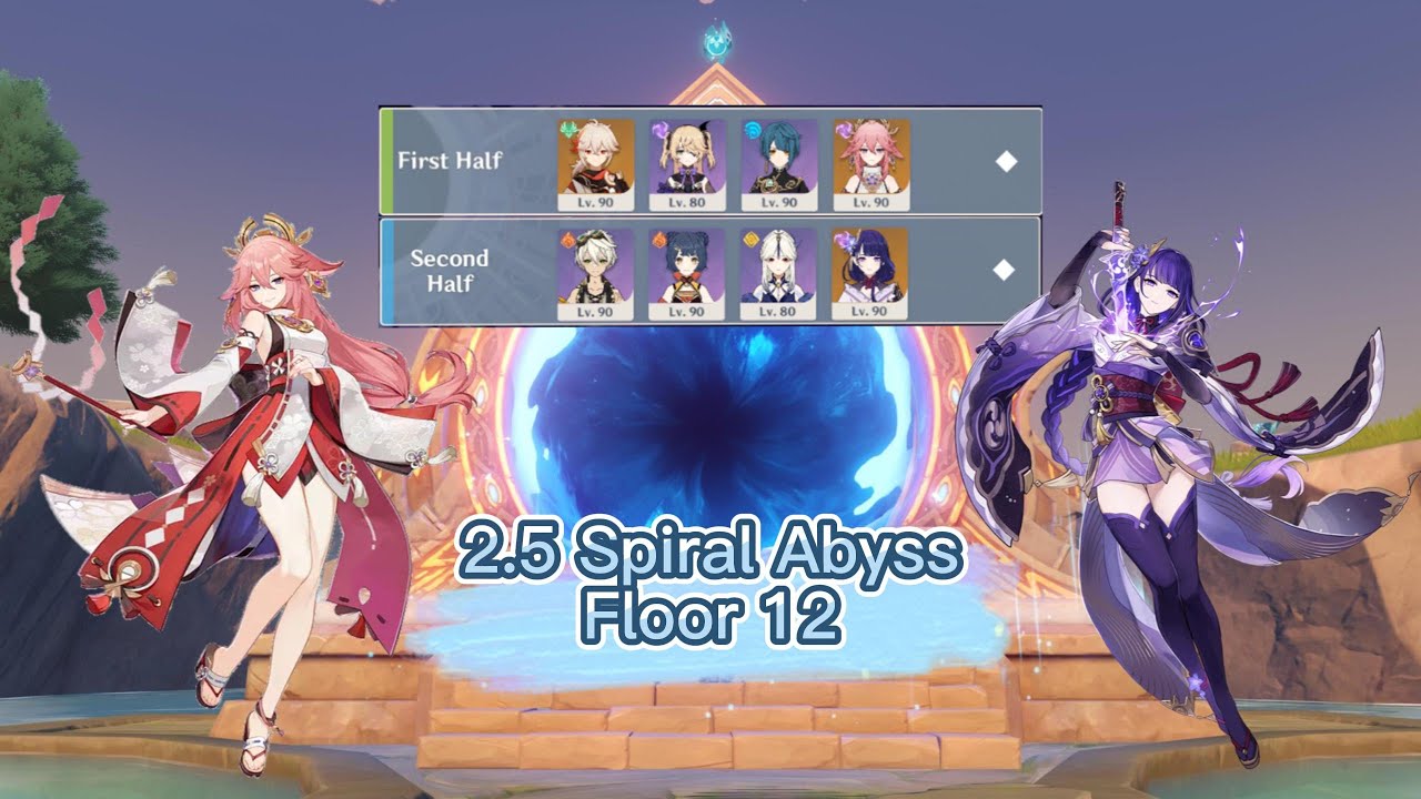 Yae taser & Raiden overload 2.5 spiral abyss floor 12 full star - YouTube