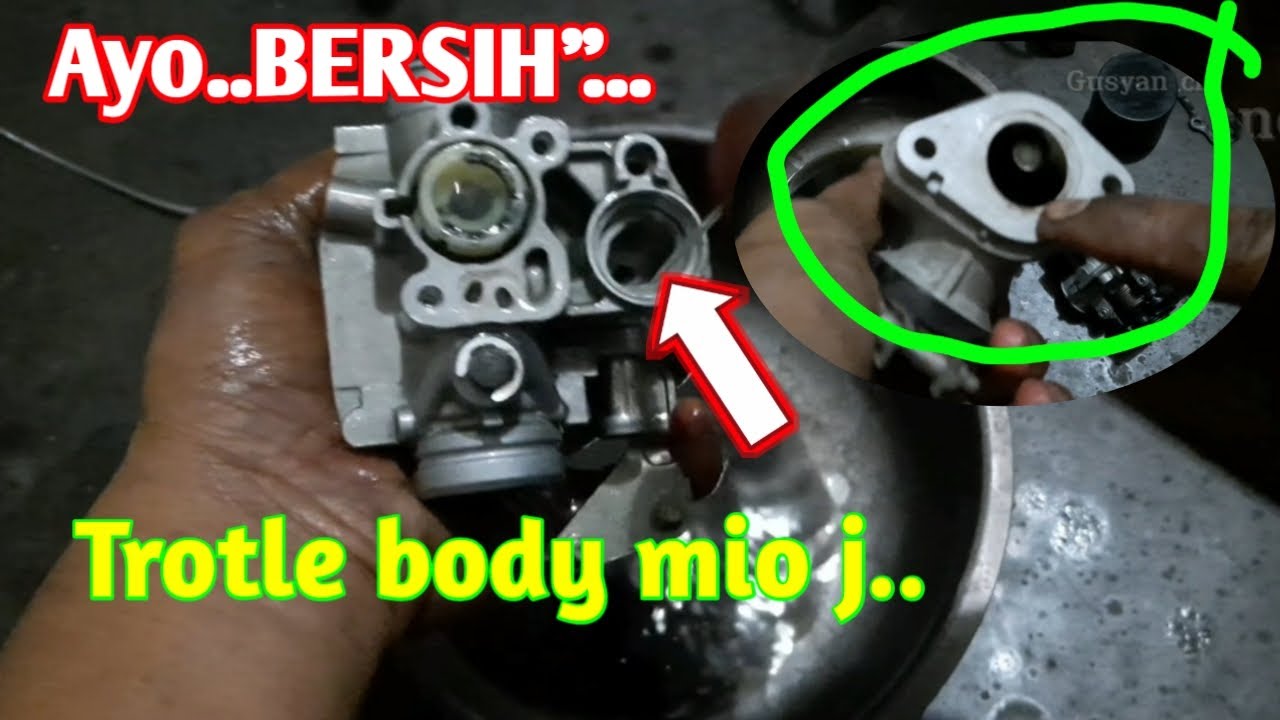 SERVIS TROTLE BODY MIO J, ini langkah langkahnya..//Cara Membersihkan ...
