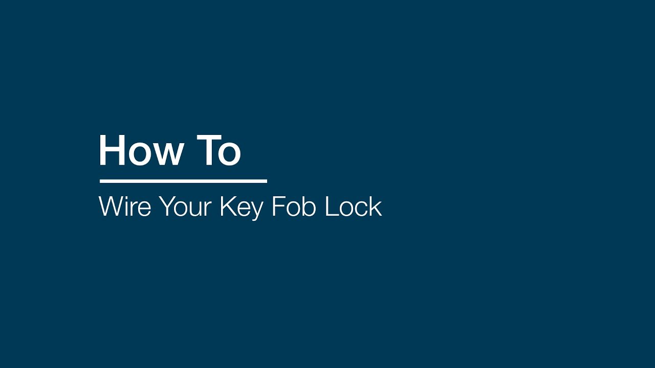 How To: Wire Your Key Fob Lock on your Murphy Door® - YouTube