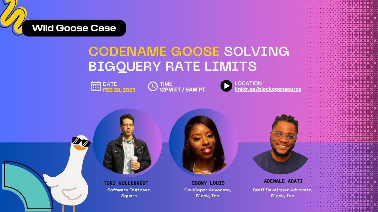 Codename Goose Solving BigQuery Rate Limits - YouTube