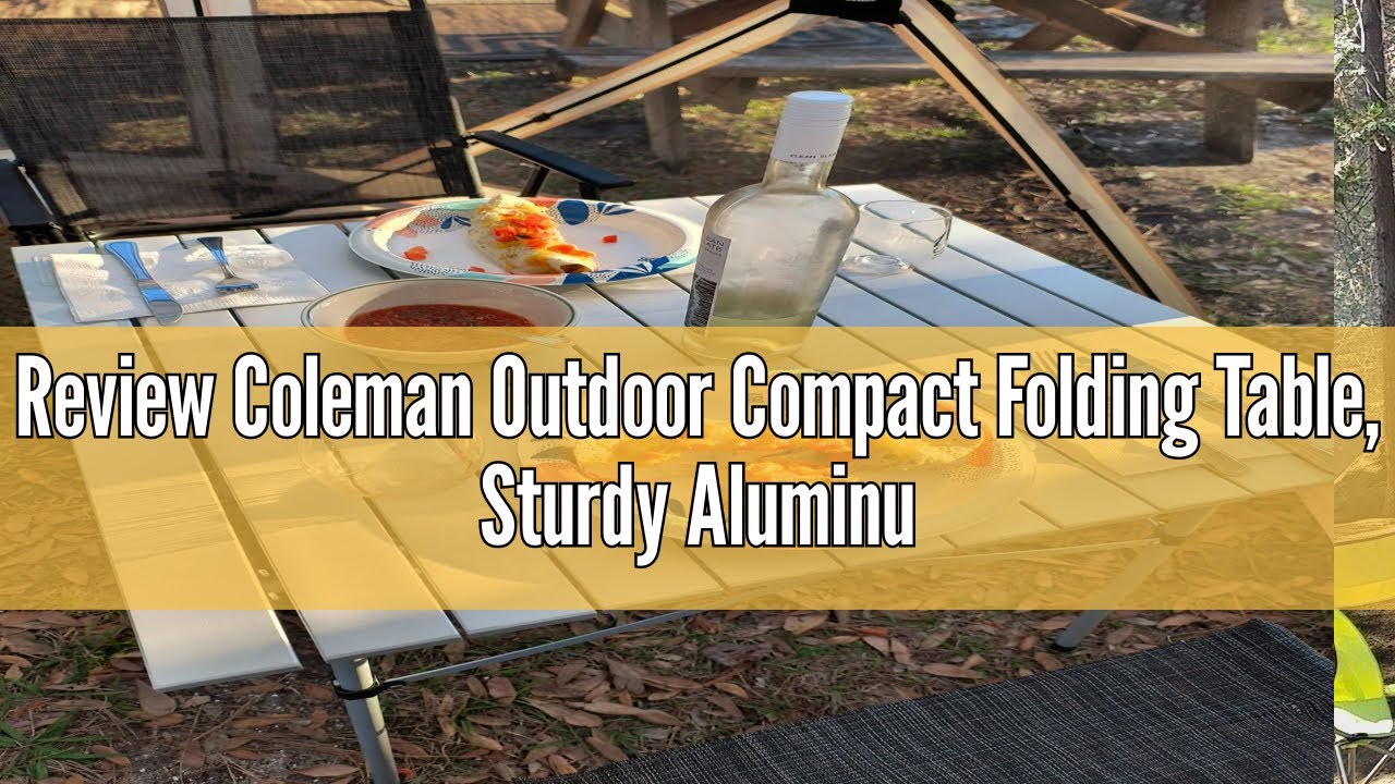 Review Coleman Outdoor Compact Folding Table, Sturdy Aluminum Camping ...
