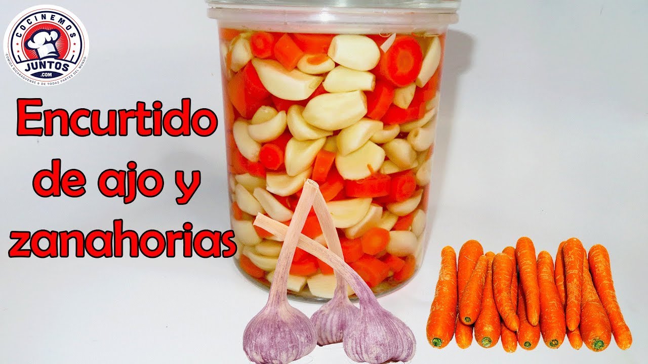 Encurtido de ajo y zanahorias - YouTube