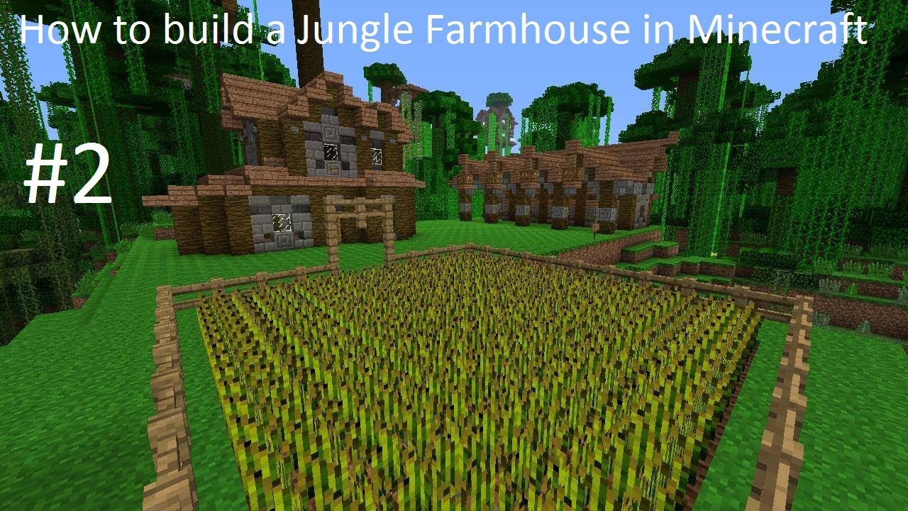 How to build a Jungle Farmhouse in Minecraft - Part 2 - YouTube