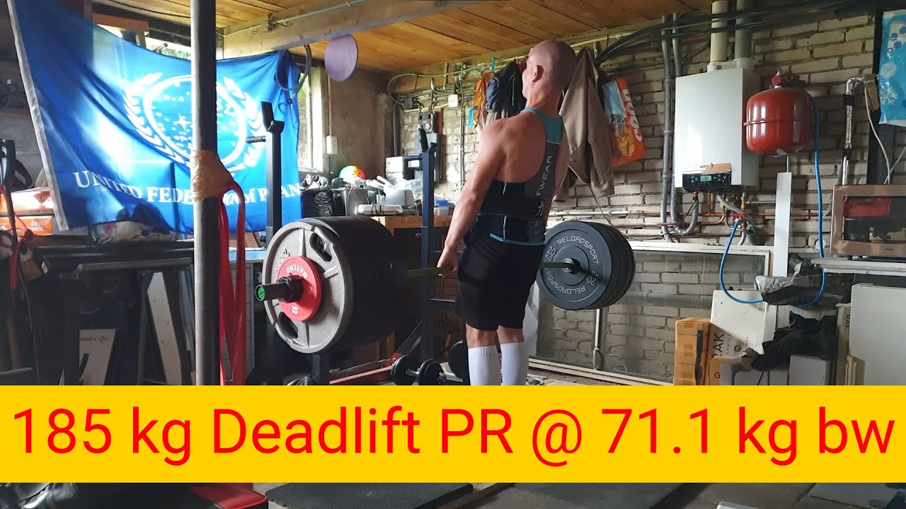 185 kg Deadlift @ 71.1 kg bw - NEW PR - YouTube