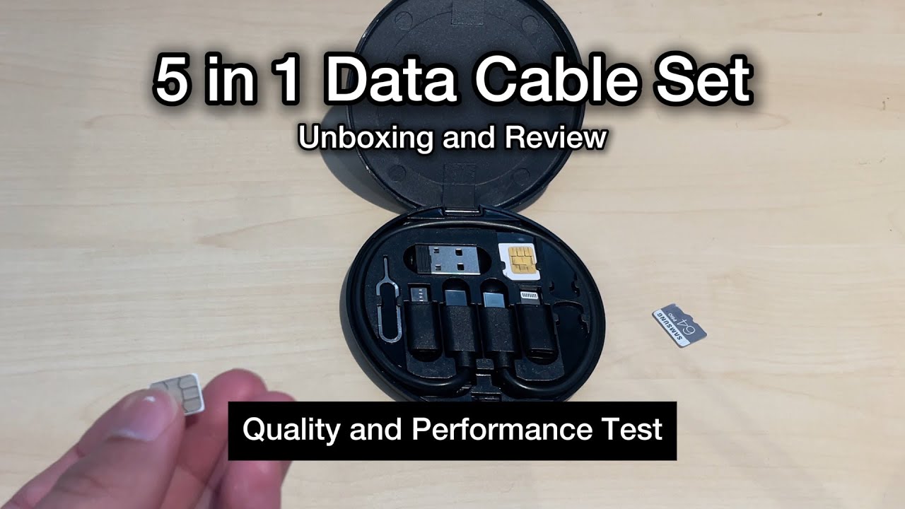 5-in-1 Data Cable Set - Unboxing and Review - YouTube