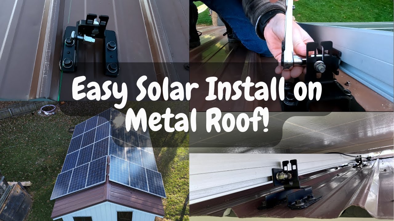 Easy Solar on Metal Roof: IntegraRack IR-D1 Self-Sealing Brackets - YouTube
