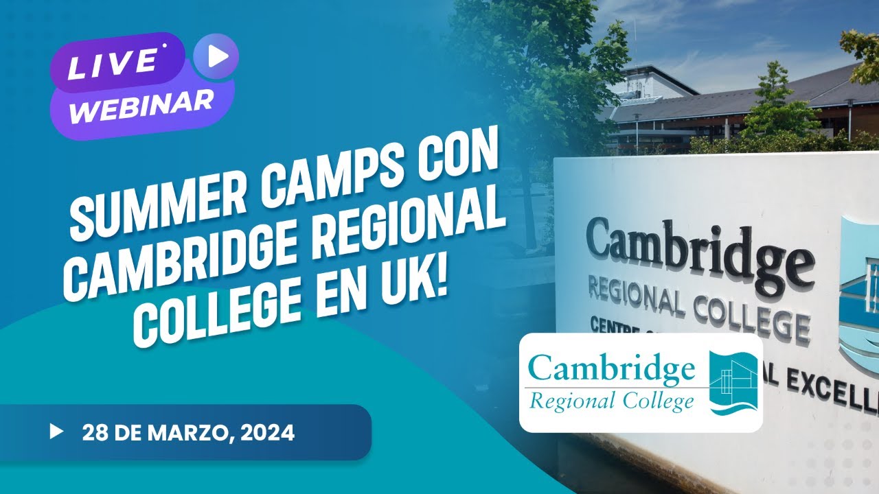 LIVE STREAM: Summer Camps con Cambridge Regional College en UK! - YouTube