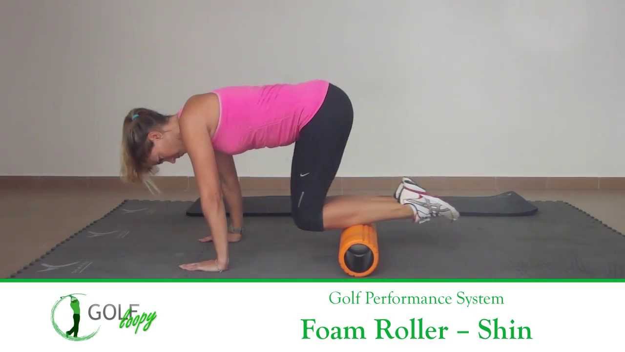 Golf Recovery & Regeneration Exercise - Foam Roller - Shin (Tibialis ...