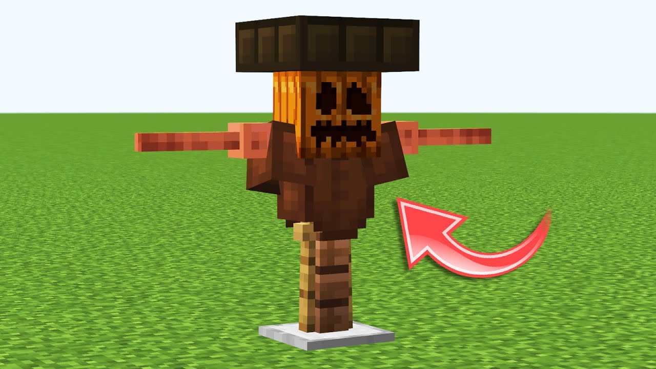 How to make SCARECROW in minecraft - YouTube