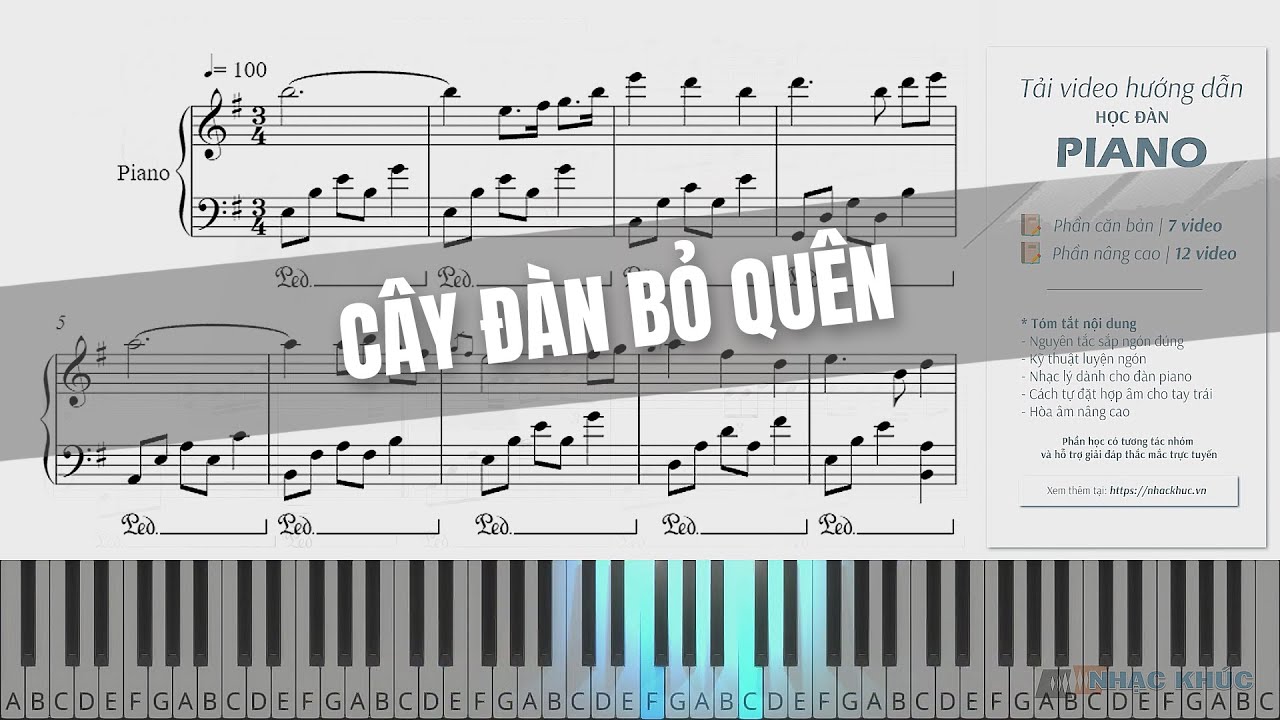 CÂY ĐÀN BỎ QUÊN | piano #sheetmusic - YouTube
