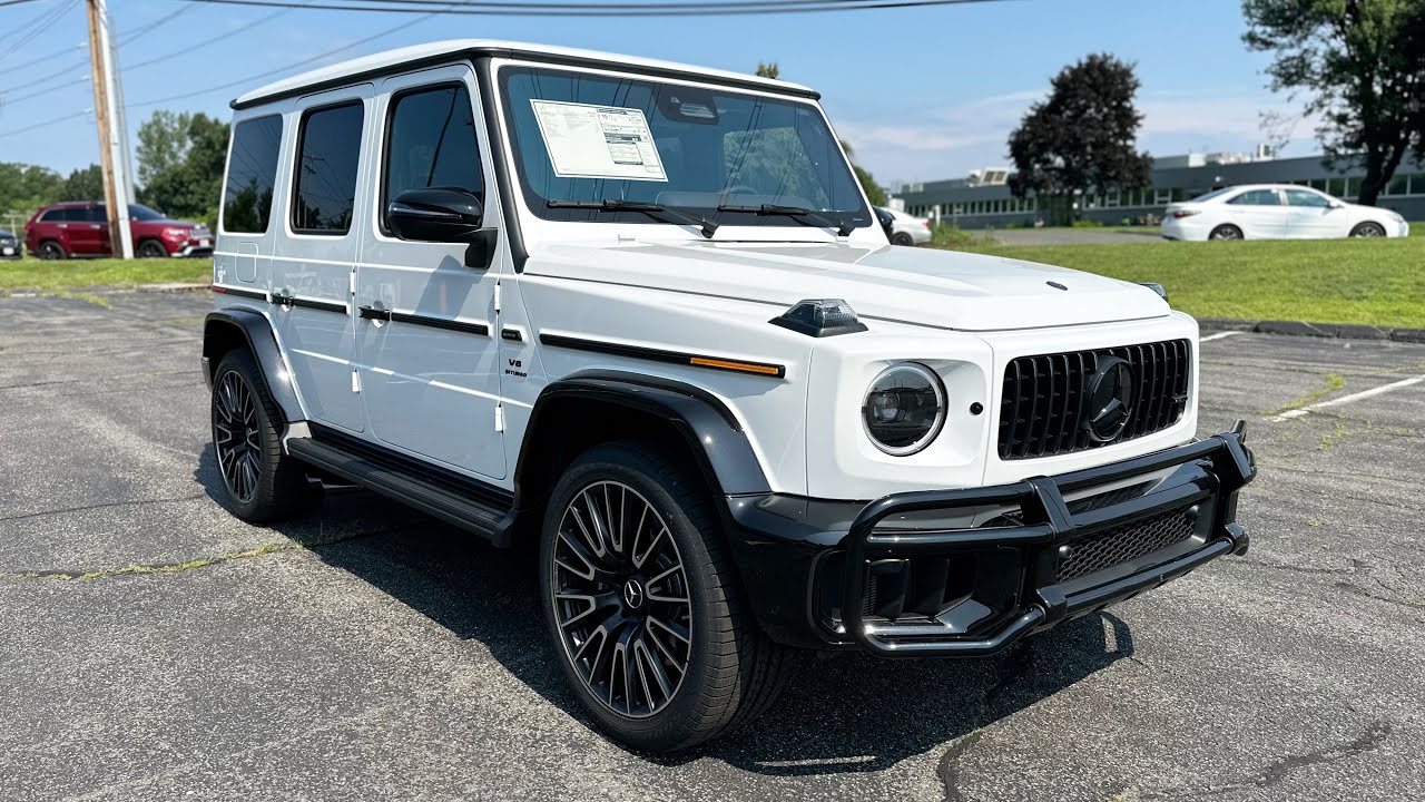 2025 Mercedes-Benz AMG G63 - Moonlight White Metallic Paint - YouTube
