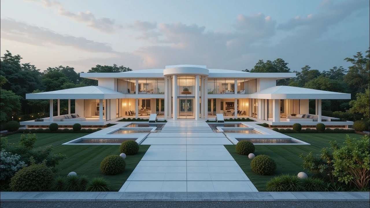 Billionaire Dream Home | Ultra Luxury Modern Futuristic Mansion - YouTube