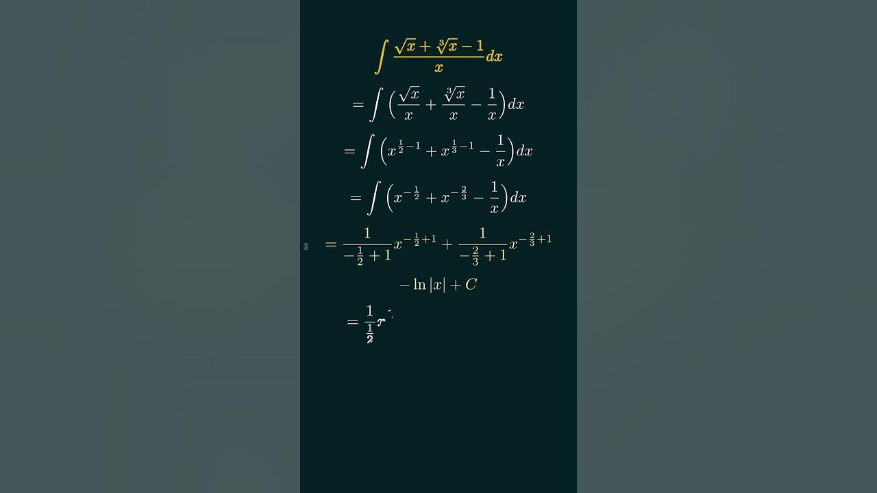 Indefinite Integral: Example (5) - YouTube