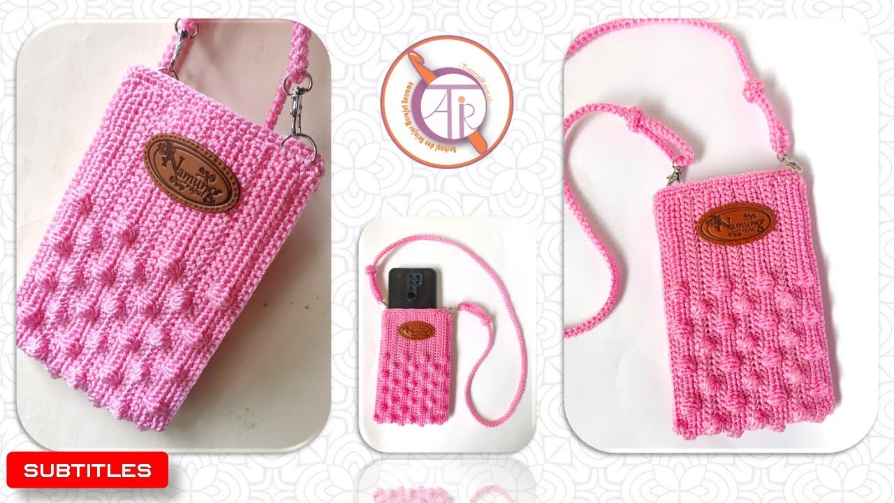 Crochet | Cara Membuat Tas HP Rajut Mudah dan Simpel untuk Pemula Model ...