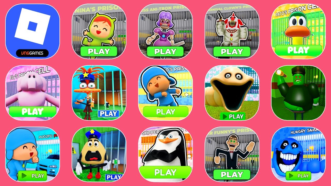Roblox,NINA PRISON RUN,MISS ANI-TRON PRISON RUN,CARNIVAL CLOWN PRISON ...