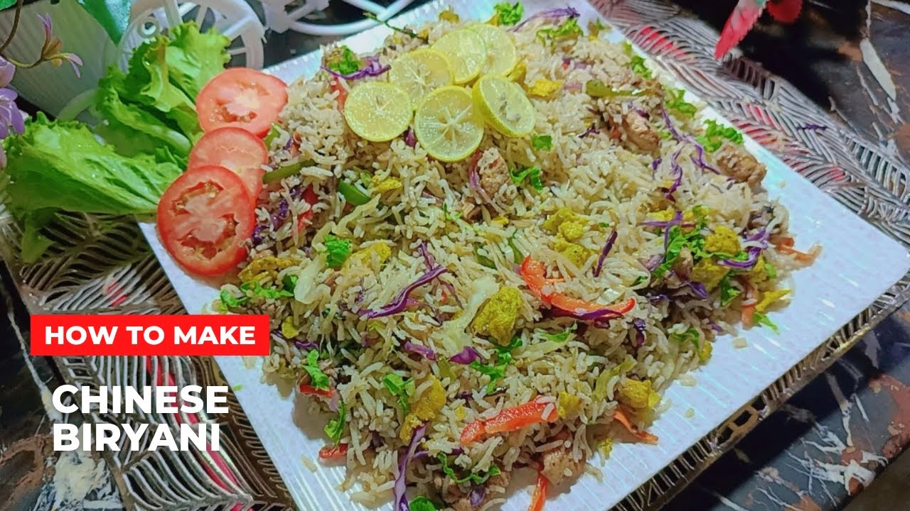 Chinese biryani recipe | chicken & vegetable fried rice restaurant ...