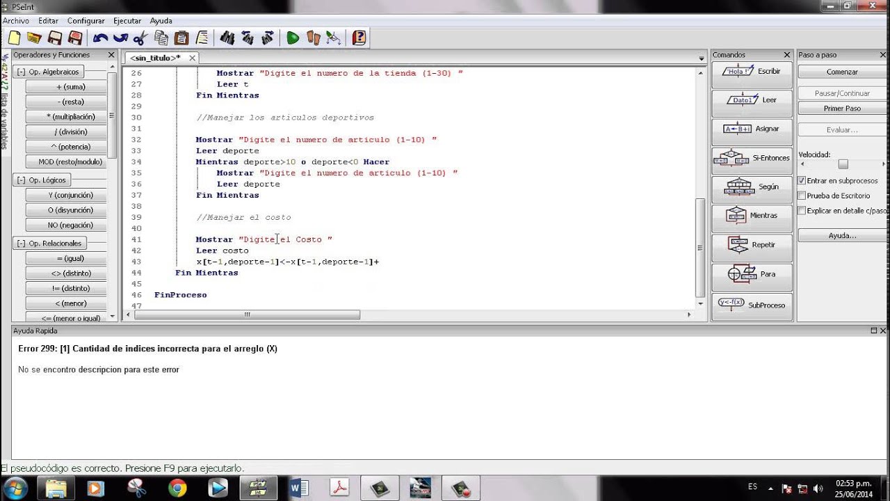 #38 Curso PseInt_Arreglos_Bidimensionales_Pseudocodigo - YouTube