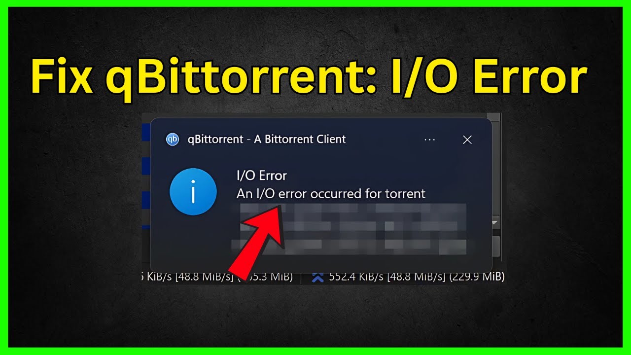 qBittorrent: I/O Error (Quick fix) - YouTube