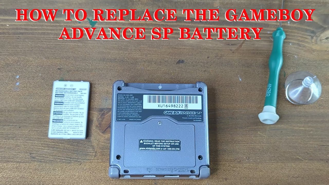 HOW TO REPLACE A GBA SP BATTERY - YouTube