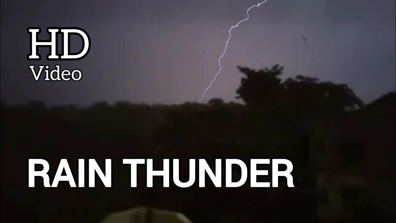 big thunder storm with lightning at night, Loud Thunderstorm Sounds ...
