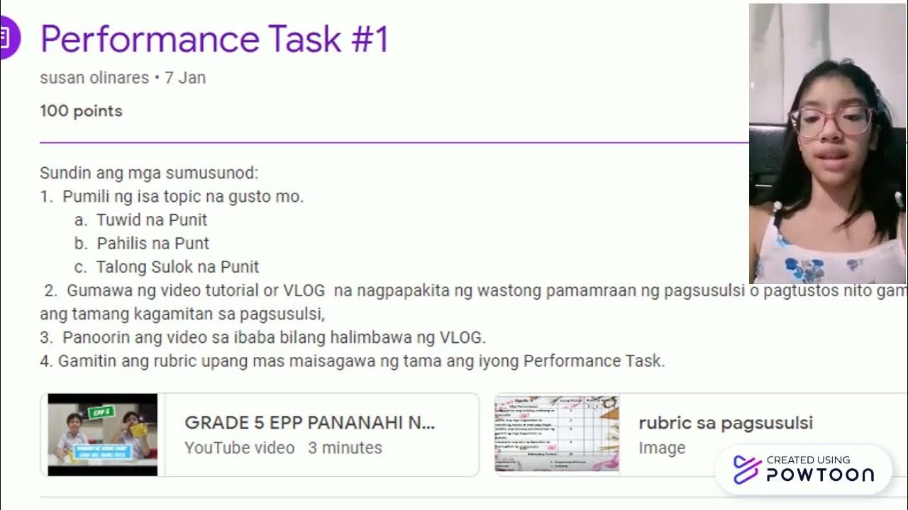 Performance Task #1 EPP - YouTube