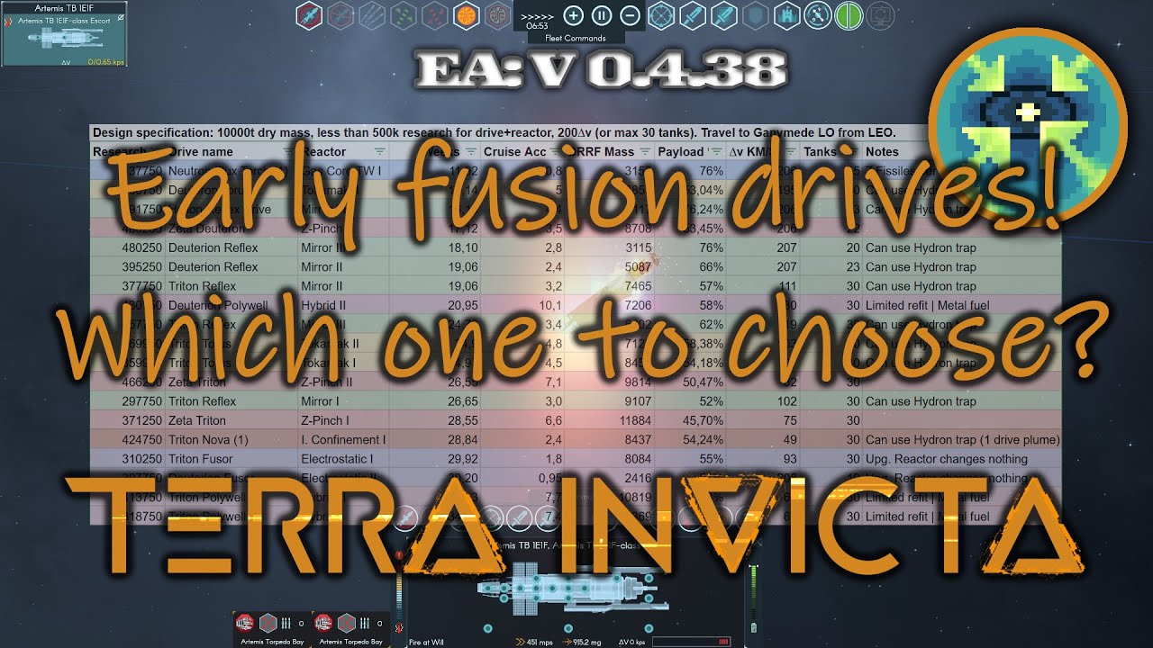 Terra Invicta Drive Comparison