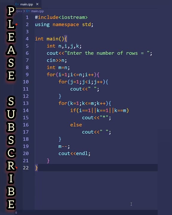 C Program To Print Pattern Programming Reels Shorts Code Coder Coding Programming 