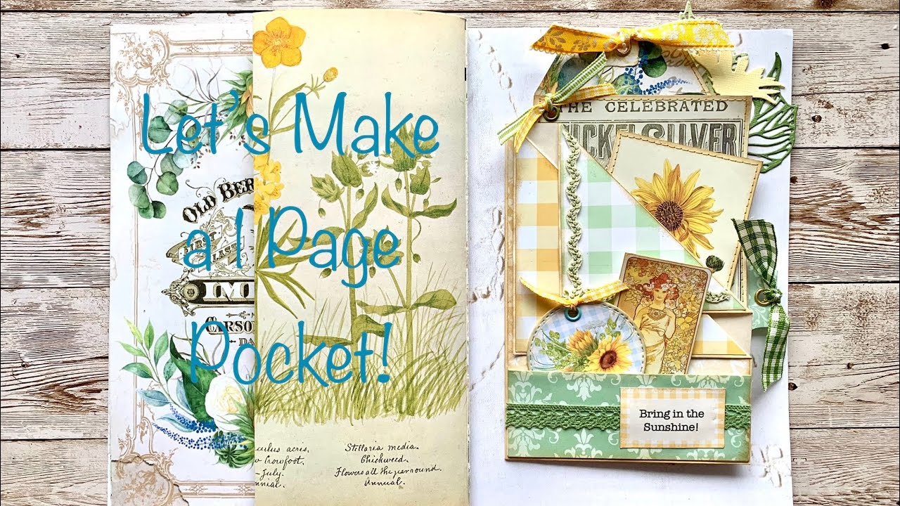 Let's Make a 1 Page Pocket! - YouTube