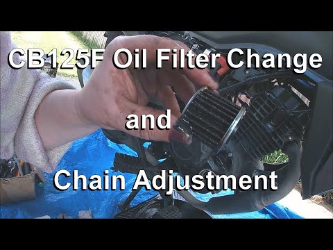 2023 Honda CB125F Oil Filter Change and Chain Adjustment - Basic Tool ...