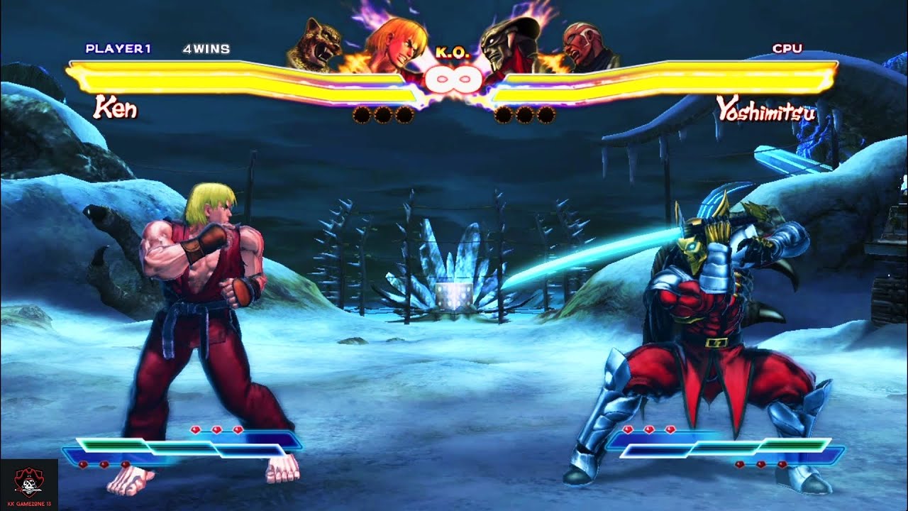 Street Fighter x Tekken Gameplay - Ken & King VS Yoshimitsu & Raven # ...
