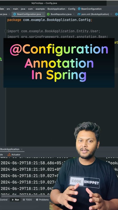 Configuration Annotation In Spring Javaprogramming Youtube