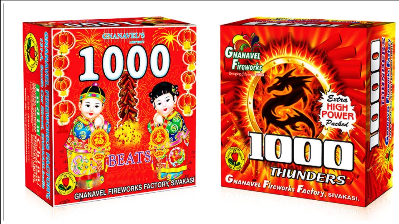 Gnanavel Fireworks 1000 wala crackers Extra power 1000 wala night mode ...