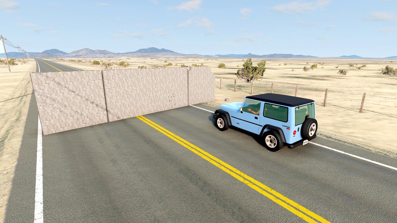 Cars vs Brick Wall #2 – BeamNG.Drive - YouTube