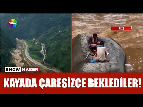 İki piknikçi derede mahsur kaldı!