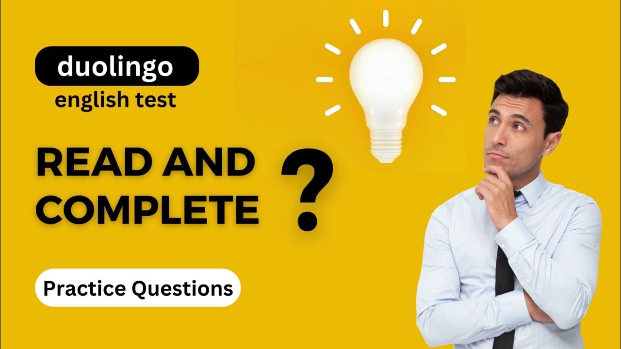 Duolingo English Test - Read and complete question (Fill in the blanks ...