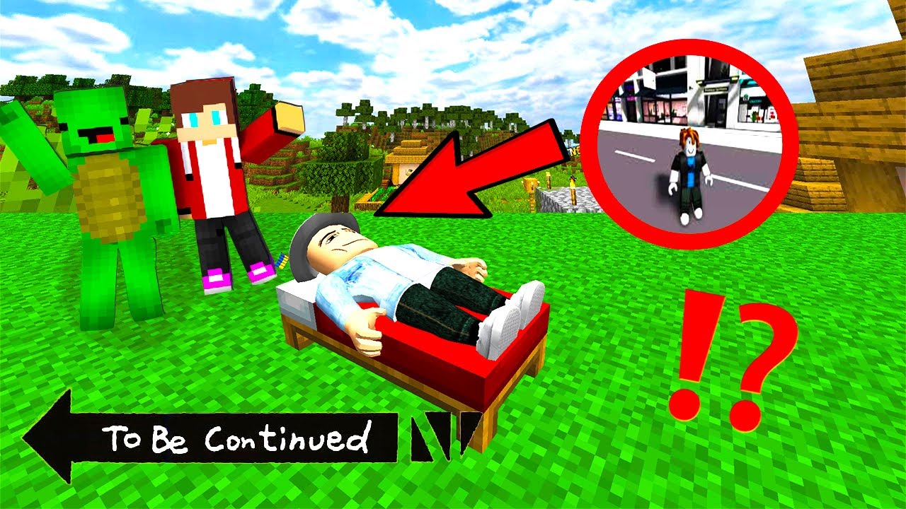 SURVIVAL Mikey & JJ INSIDE ROBLOX HEAD in MINECRAFT Challenge - YouTube
